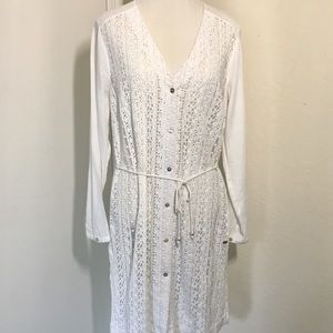 Roots | Sweaters | Roots Canada Long White Lace Cardigan Small | Poshmark